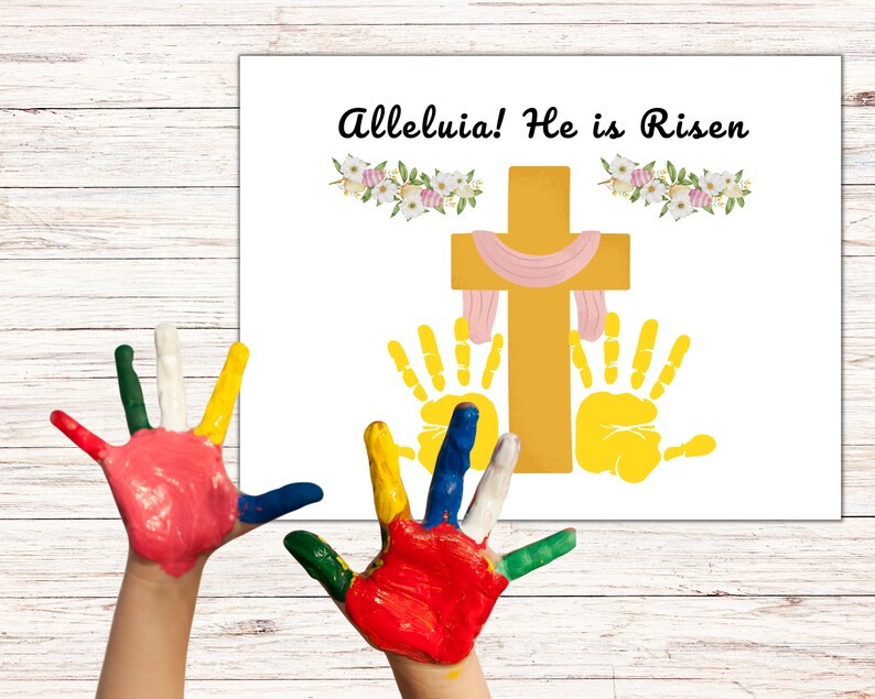 Easter Handprint Art, Lent Handprint Art, Fingerprint Art, Handprint ...