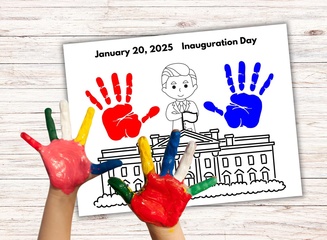 Inauguration Day Handprint Art, Fingerprint Art, Kids and Toddlers ...