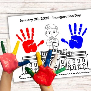 Inauguration Day Handprint Art, Fingerprint Art, Kids and Toddlers ...