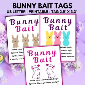 Easter Bunny Bait Tags, Easter Bunny Food, Classroom Easter Tag, Easter ...