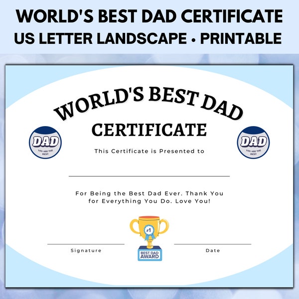 Best Dad Ever Award Svg - Etsy