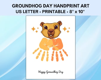 Groundhog Day Handprint Craft for Toddlers, Classroom Activity for ...