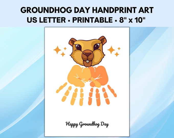 Groundhog Day Handprint Craft for Toddlers, Classroom Activity for ...
