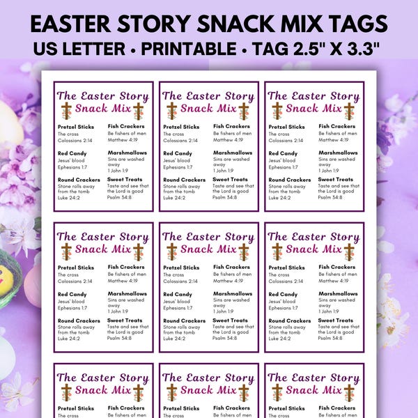 The Easter Story Snack Mix - Etsy