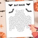Bat Maze Printable Halloween Games and Activities, Fall Party Game - Etsy