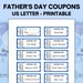 Father's Day Coupons, Father's Day Printable Craft and Gifts From Kids ...