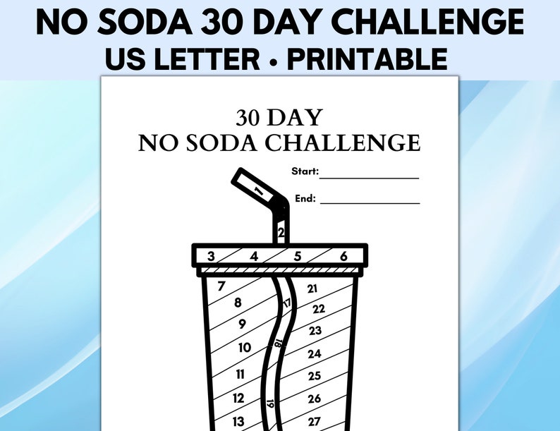 No Soda 30 Day Challenge, Self Care Challenge, No Soda Challenge ...