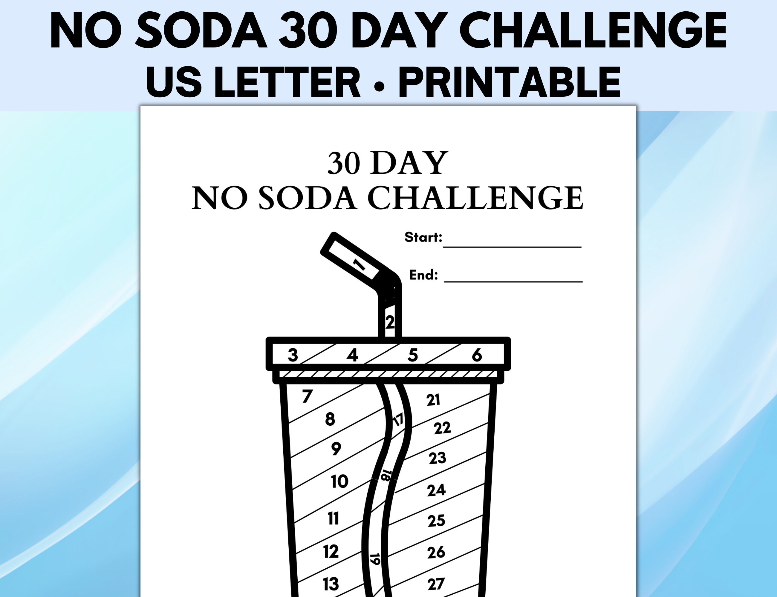 No Soda 30 Day Challenge, Self Care Challenge, No Soda Challenge ...