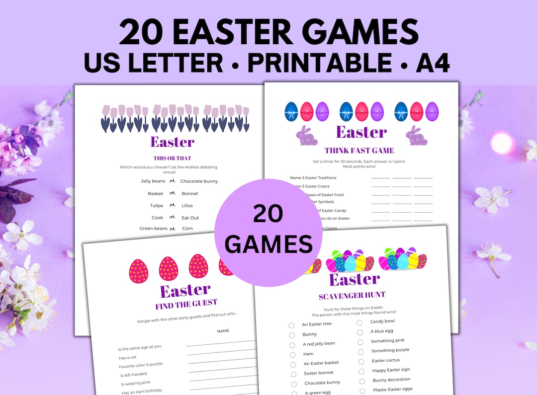 Printable Easter Games, Easter Dice Game, Easter Games for Kids and ...