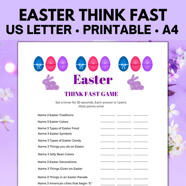 Easter Ice Breaker Game - Etsy