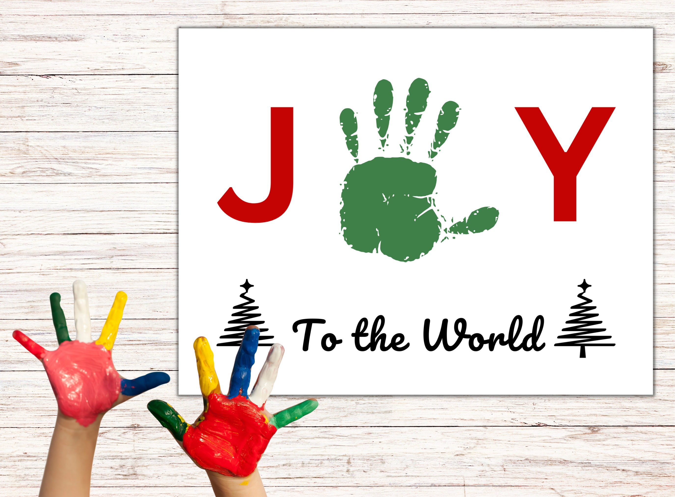 Christmas Handprint, Christmas Handprint Art, Holiday Handprint - Etsy