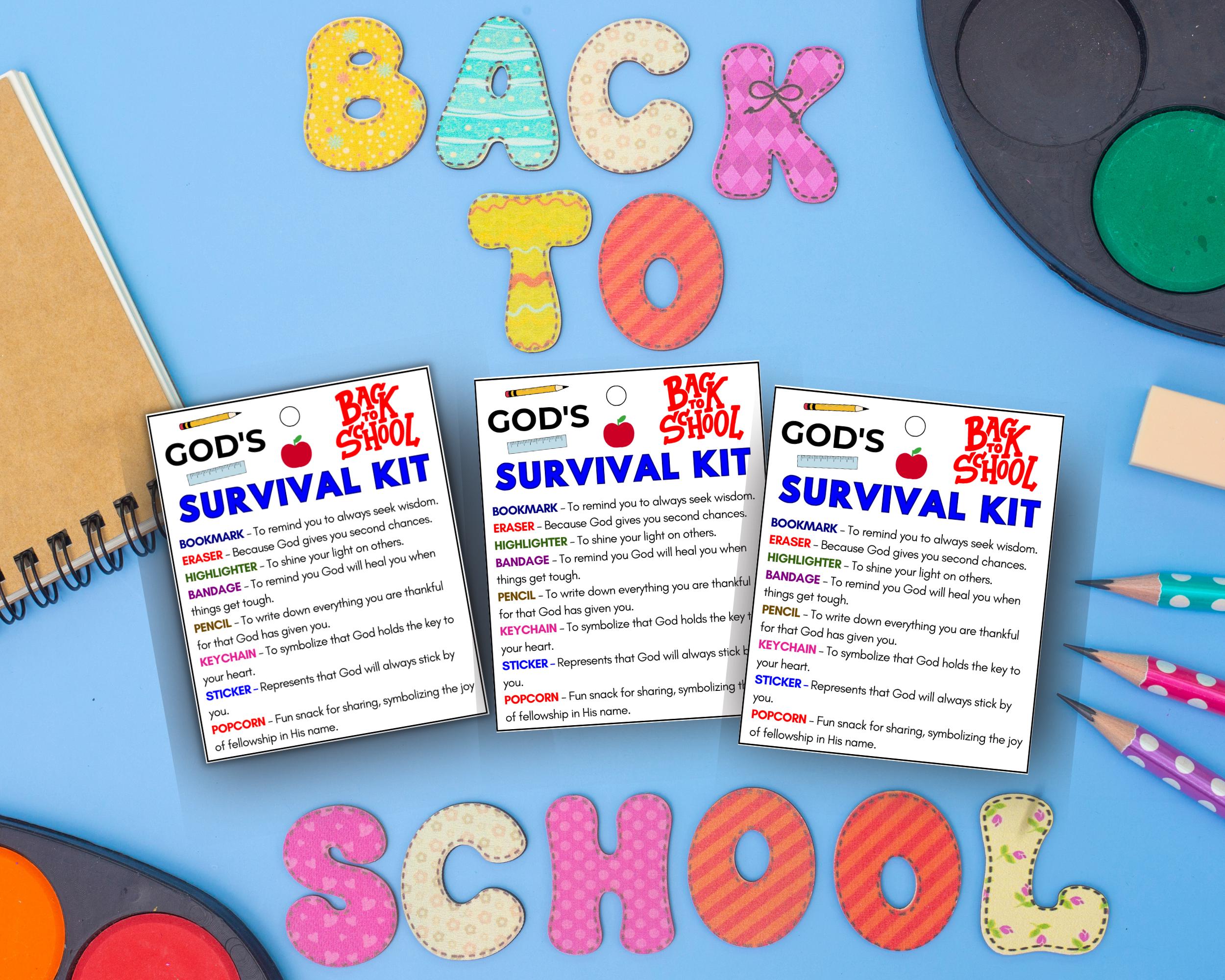 God's Back to School Survival Kit, Christian Survival Kit, God Survival ...