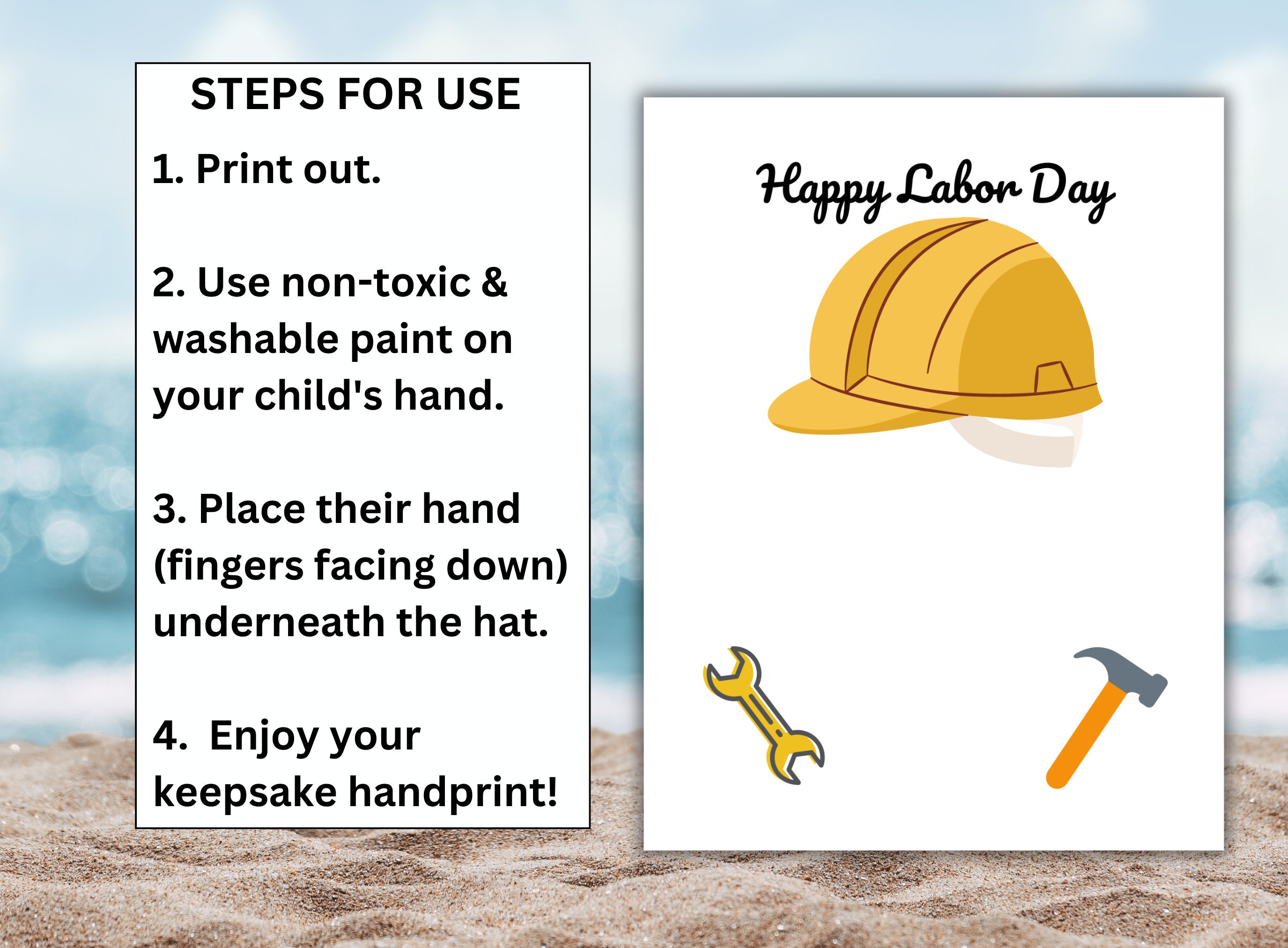 Labor Day Handprint Art for Kids and Toddlers, Handprint Craft for ...