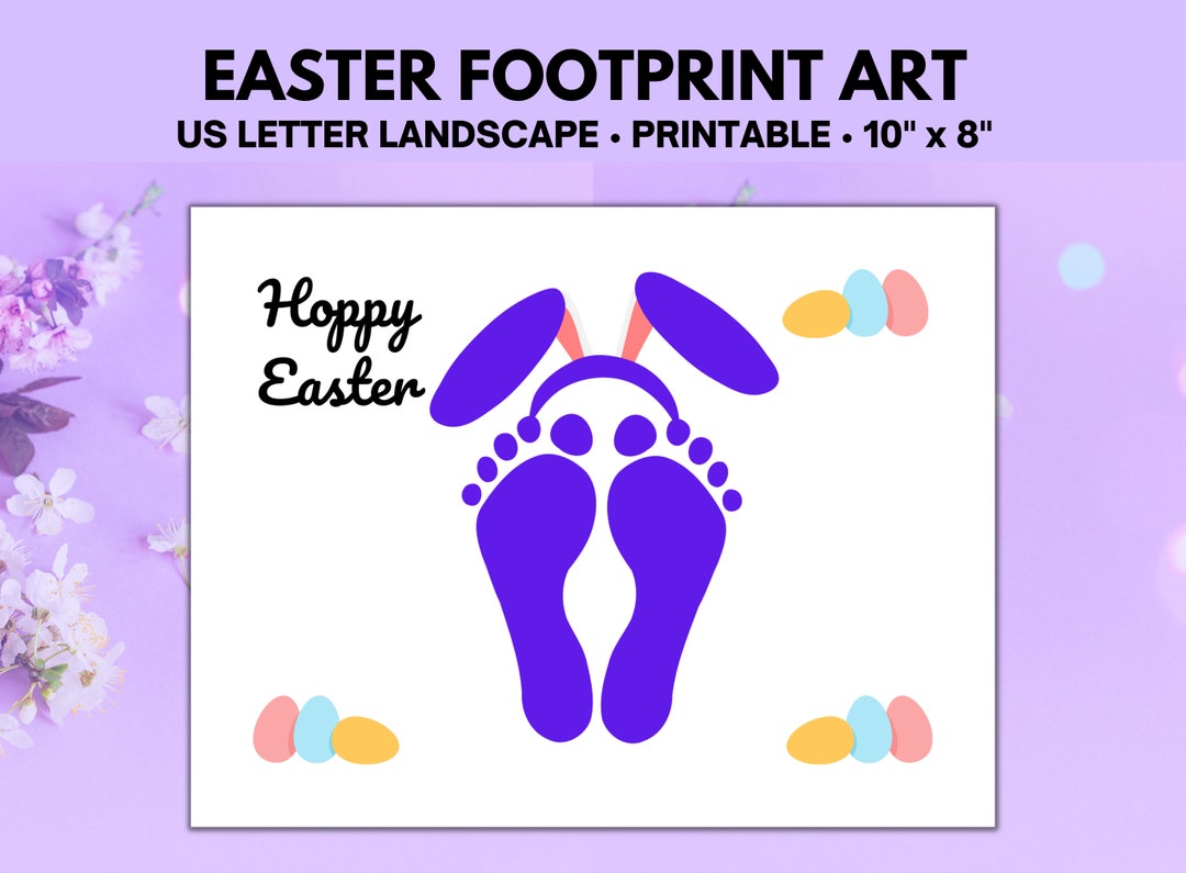 Easter Footprint Art, Easter Footprint Craft, Easter Pre-school ...