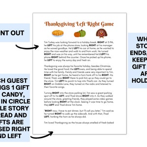 Thanksgiving Left Right Game, Pass the Gift Game, Pass the Prize Game ...