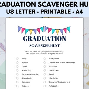 Graduation Scavenger Hunt, Treasure Hunt, Graduation Party Games ...