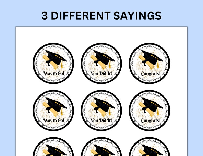 Graduation Cupcake Toppers Printable - Etsy