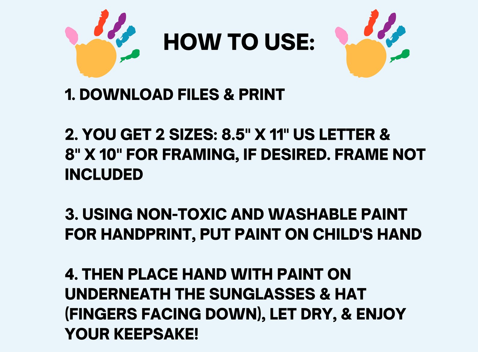 Summer Handprint Art for Kids and Toddlers, Handprint Craft for Summer ...