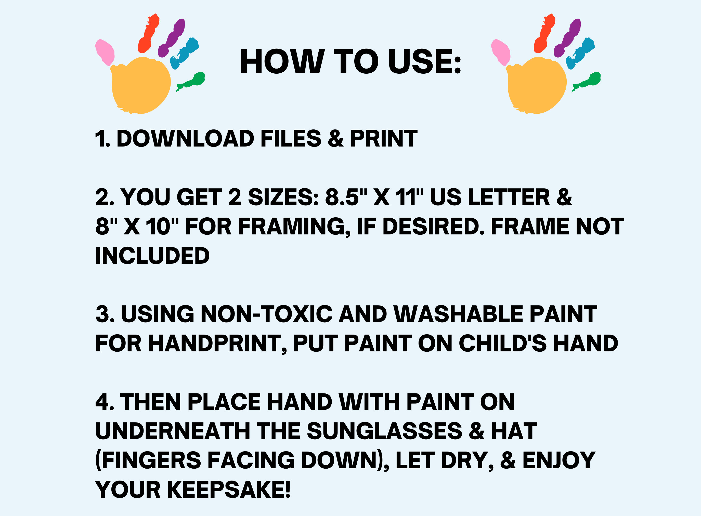 Summer Handprint Art for Kids and Toddlers, Handprint Craft for Summer ...