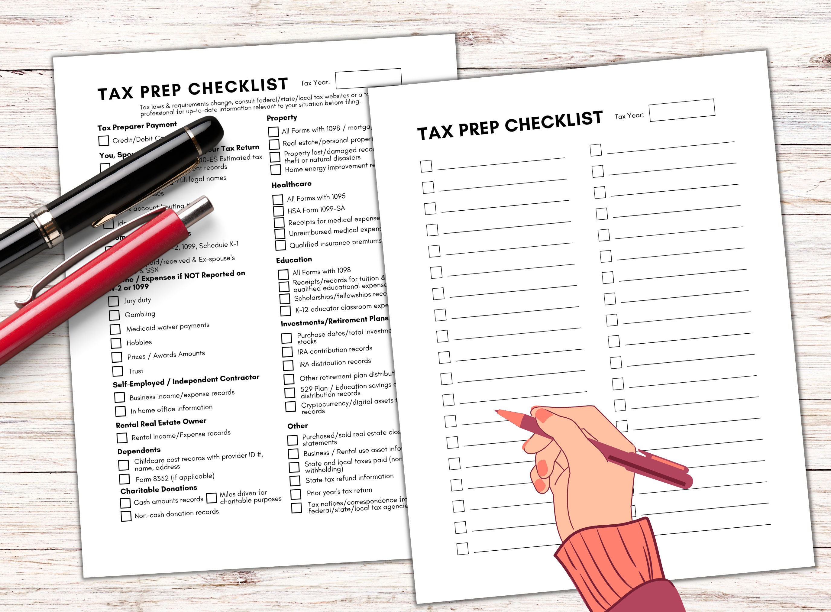 Tax Prep Checklist, Tax Checklist, Tax Organizer, Tax Preparation, Tax ...