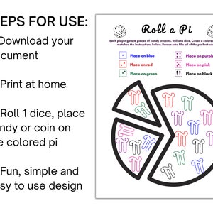 Roll a Pi Candy Dice Game, Pi Day Activity for School and Home for Kids ...