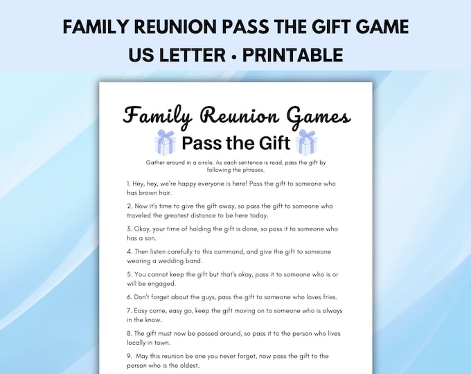 Family Reunion Left Right Game Printable | Cousin Crew Family Reunion ...