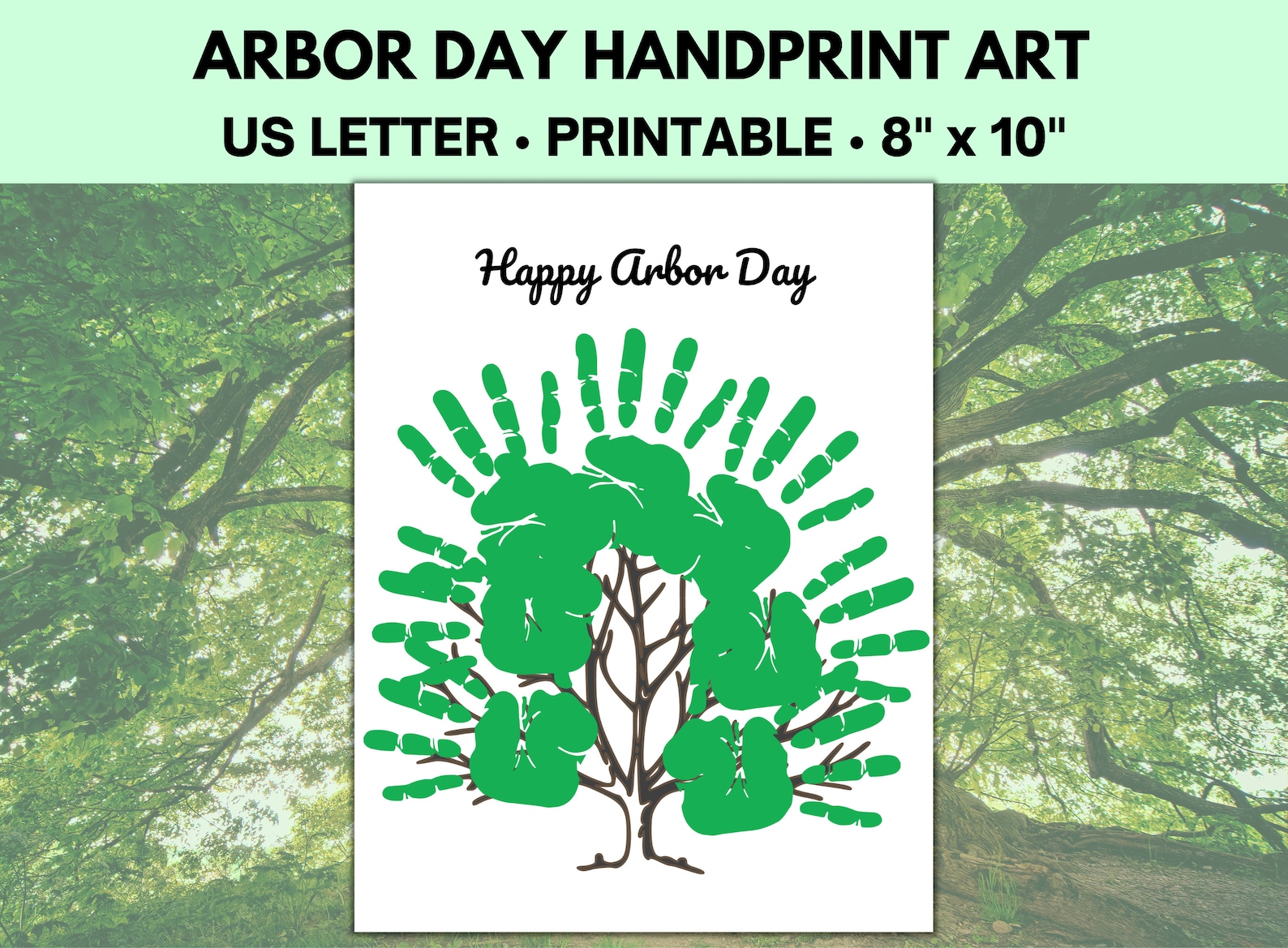 Arbor Day Handprint Art for Kids and Toddlers, Handprint Craft for ...