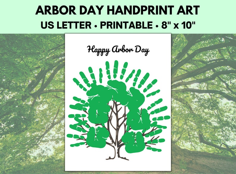 Arbor Day Handprint Art for Kids and Toddlers, Handprint Craft for ...