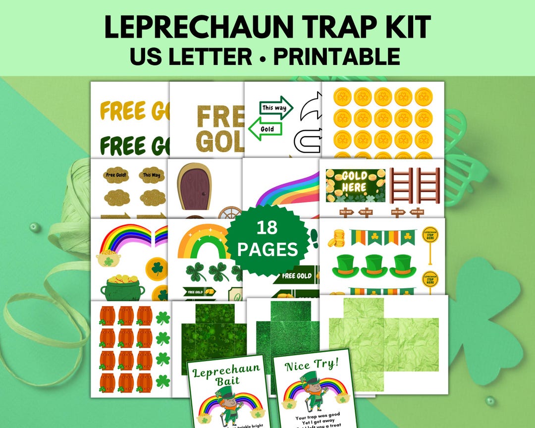 Leprechaun Trap Kit, Leprechaun Bait Tag, Catch a Leprechaun, DIY ...