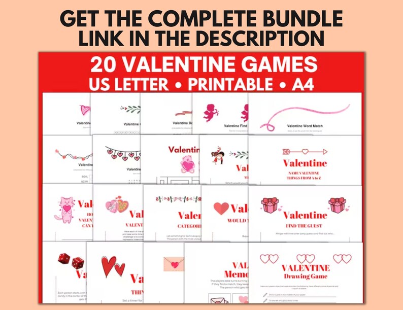 Valentine Word Scramble, Valentine Games Printable, Valentine's Day ...