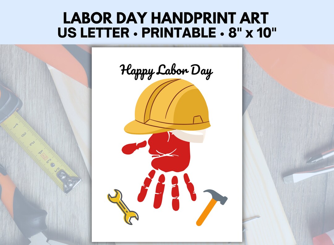 Labor Day Handprint Art for Kids and Toddlers, Handprint Craft for ...