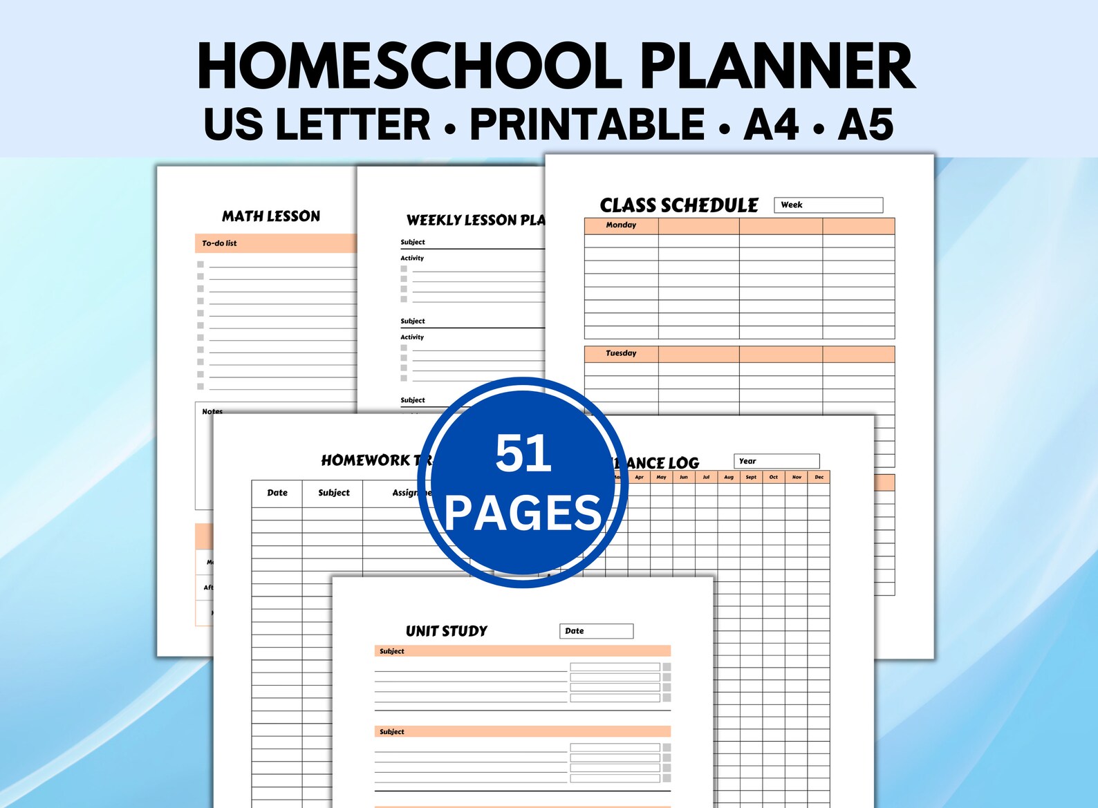Homeschool Planner Printable, Homeschool Teacher Planner, Homeschool ...