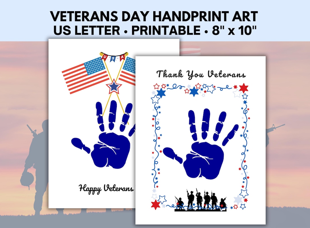 Veterans Day Handprint Craft, Veterans Day Activity, Handprint Art ...