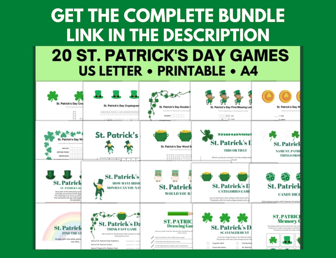St. Patrick's Day Think Quick Game, St. Patrick's Game, Ice Breaker ...