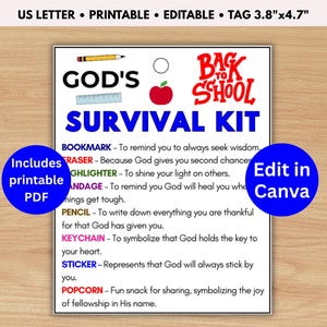 God's Back to School Survival Kit, Christian Survival Kit, God Survival ...