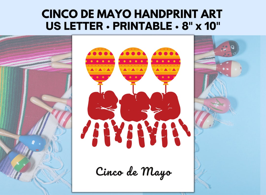 Cinco De Mayo Handprint Art for Kids and Toddlers, Handprint Craft for ...