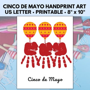 Cinco De Mayo Handprint Art for Kids and Toddlers, Handprint Craft for ...