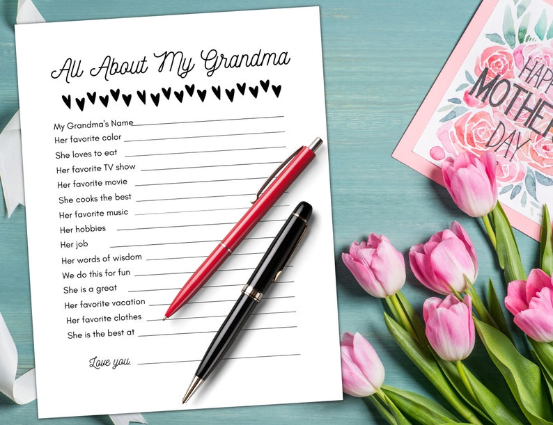 All About My Grandma, Who Knows Grandma Best, Mother's Day and Birthday ...