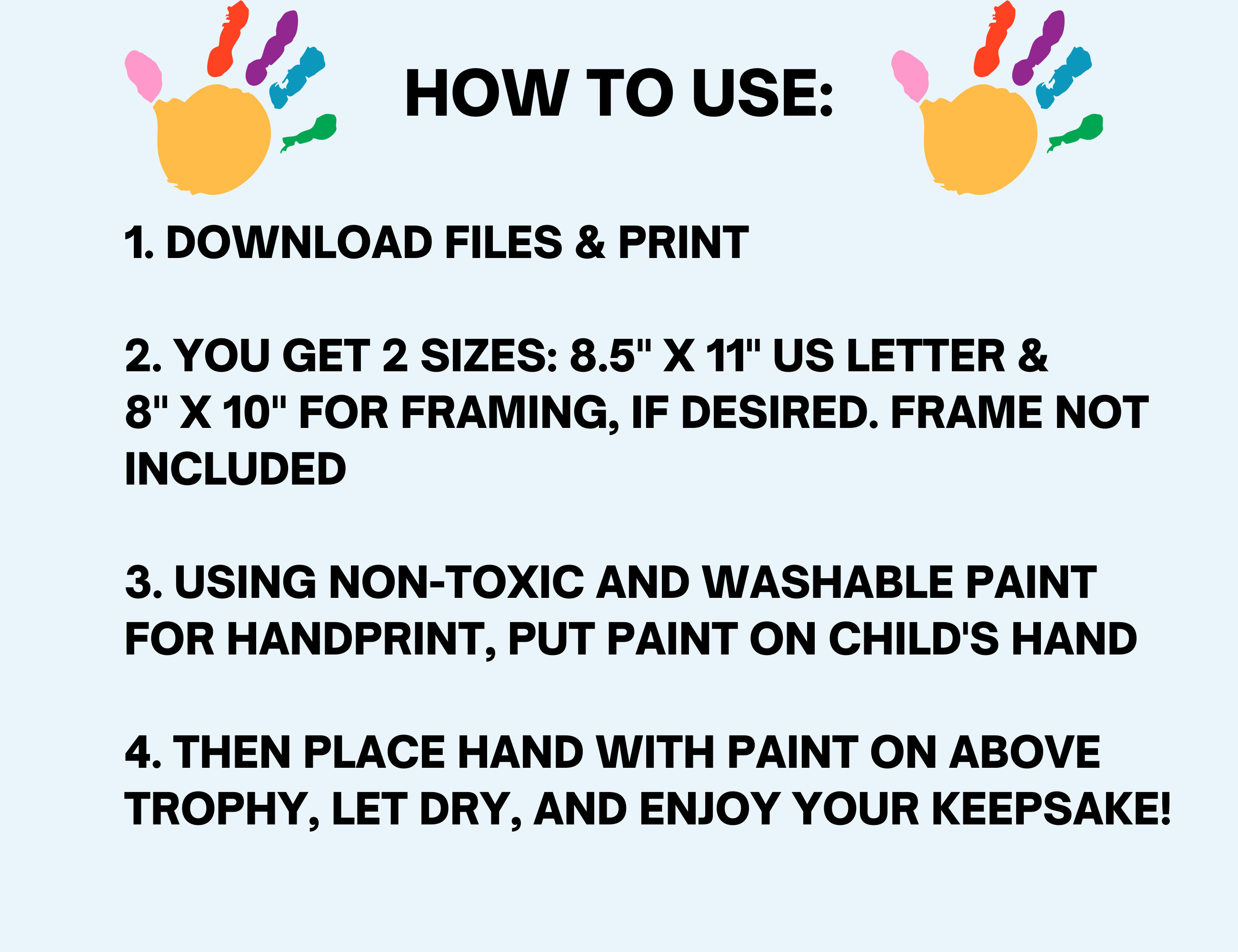 Father's Day Handprint Craft Printable Art - Etsy