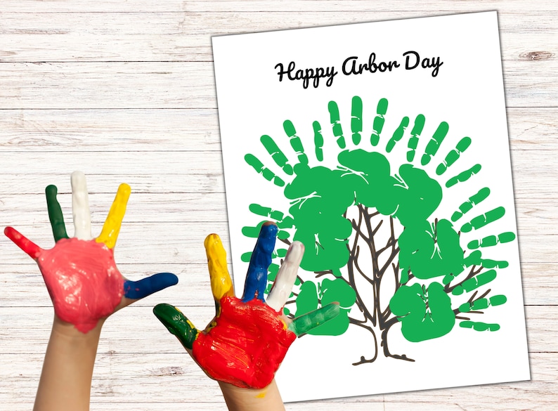 Arbor Day Handprint Art for Kids and Toddlers, Handprint Craft for ...