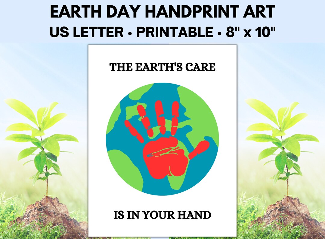 Earth Day Handprint, Earth Day Printable, Earth Day Activities ...