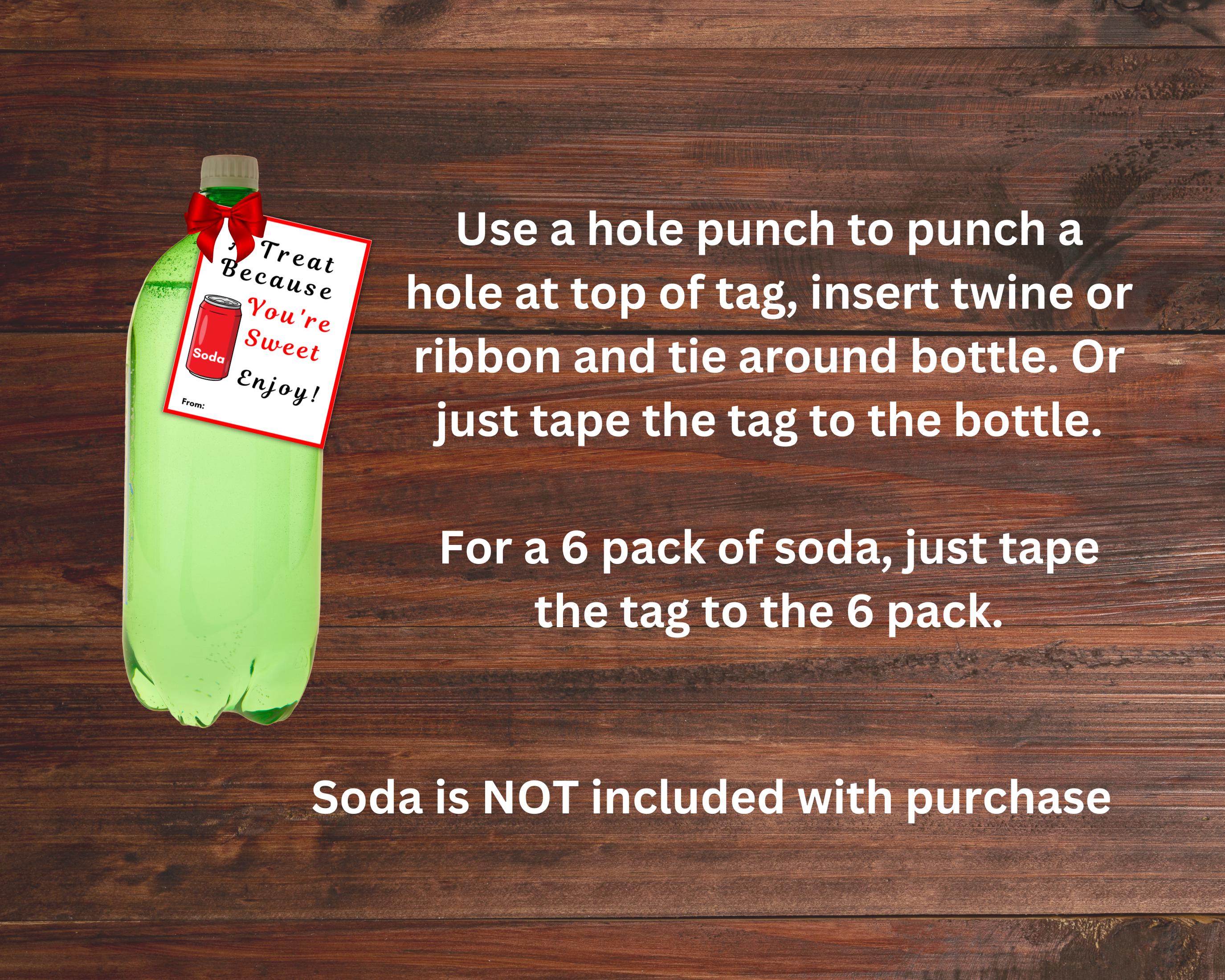 Soda Gift Tags, A Little Treat for Someone Sweet Tags, Sweet Teacher ...