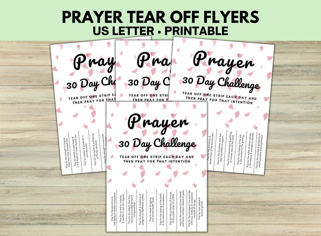 30 Day Christian Prayer Challenge, Printable Prayer Request Cards ...