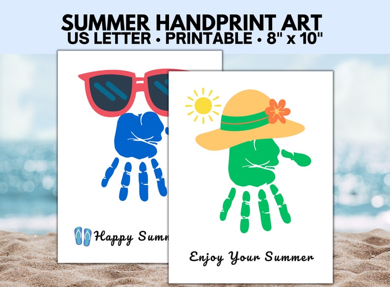 Summer Handprint Art for Kids and Toddlers, Handprint Craft for Summer ...