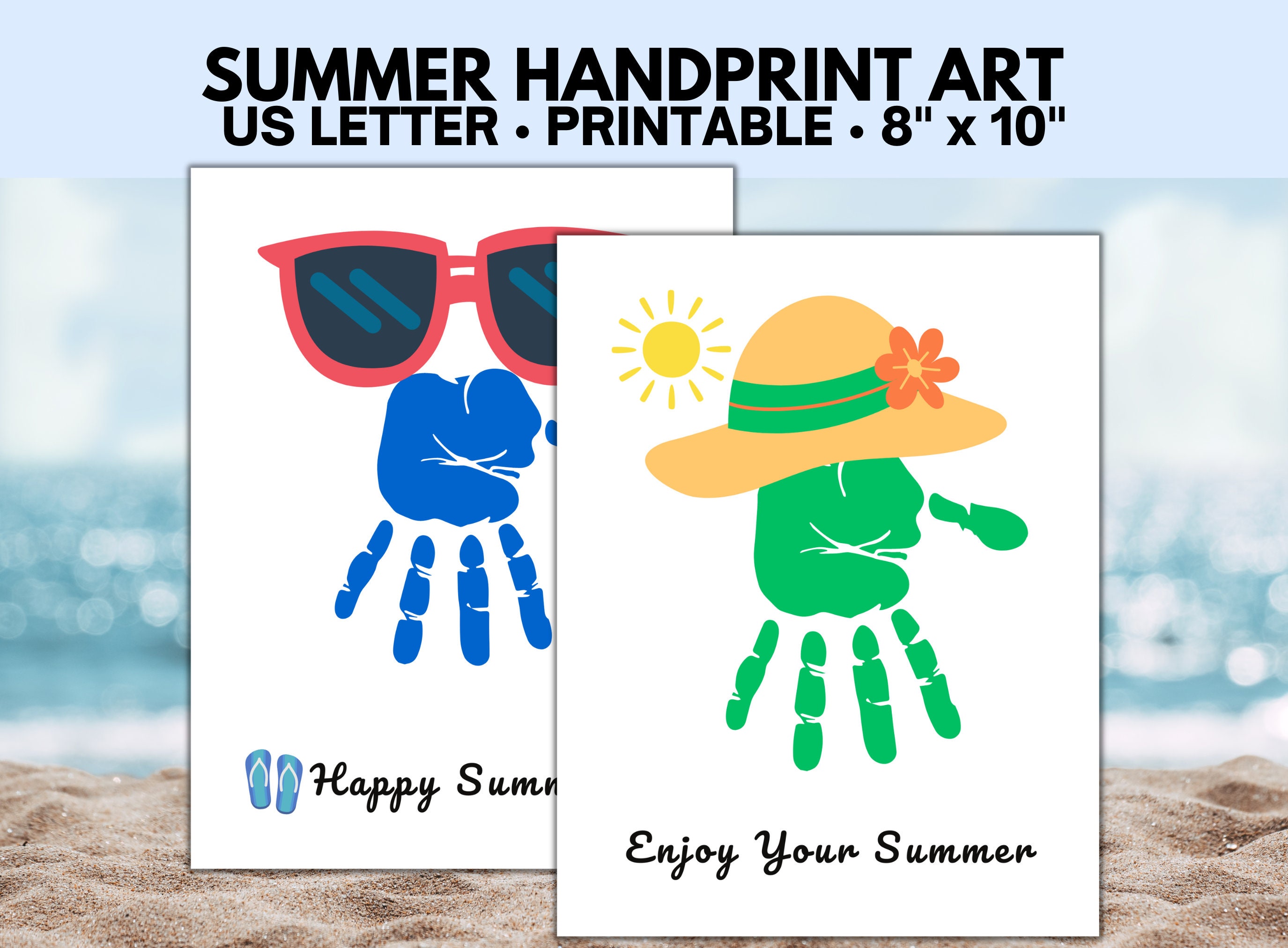 Summer Handprint Art for Kids and Toddlers, Handprint Craft for Summer ...