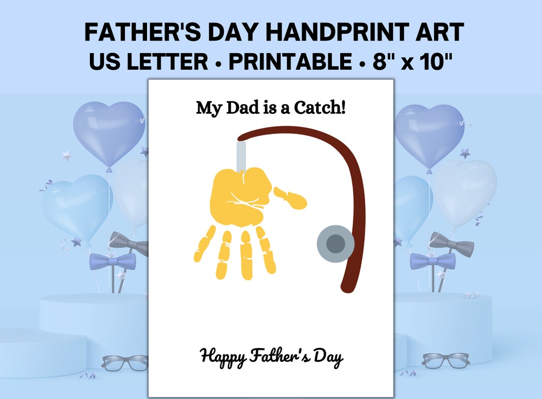 Father's Day Handprint Craft, Father's Day Handprint Printable ...