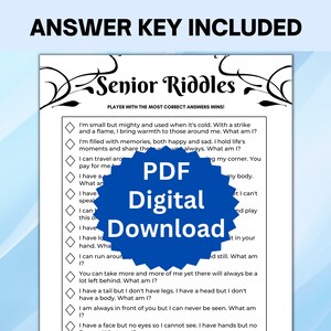 Senior Riddles, Retiree Games, Senior Citizen Games and Activities ...