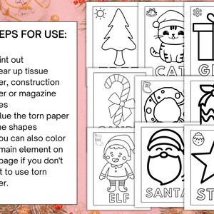 Christmas Torn Paper Craft, Christmas Cut and Paste Craft for Daycare ...