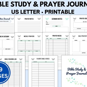 Prayer Journal Printable, Bible Study Journal and Planner, Prayer ...