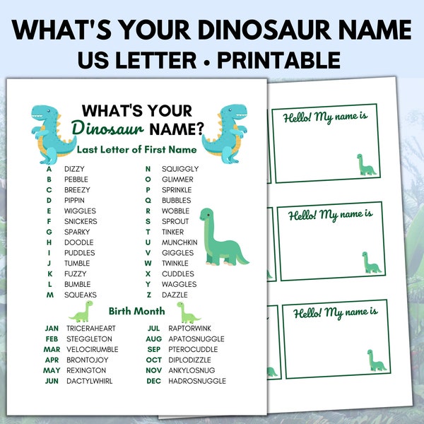 Dinosaur Party Game - Etsy
